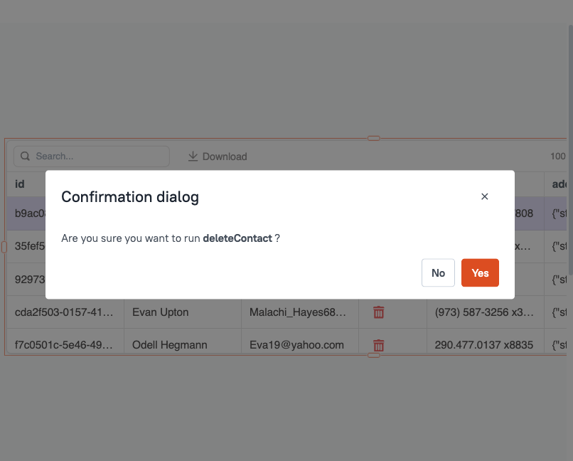 Building a Dynamic Confirmation Modal | Appsmith Community Portal